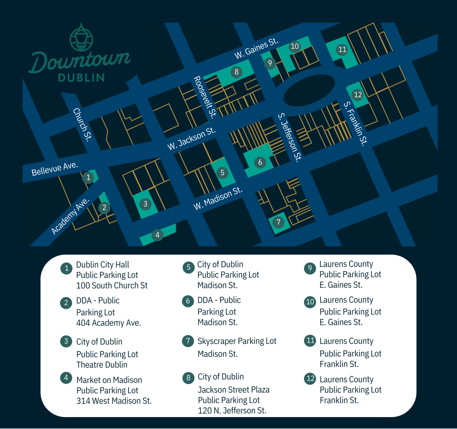 Dublin Map - Downtown Dublin